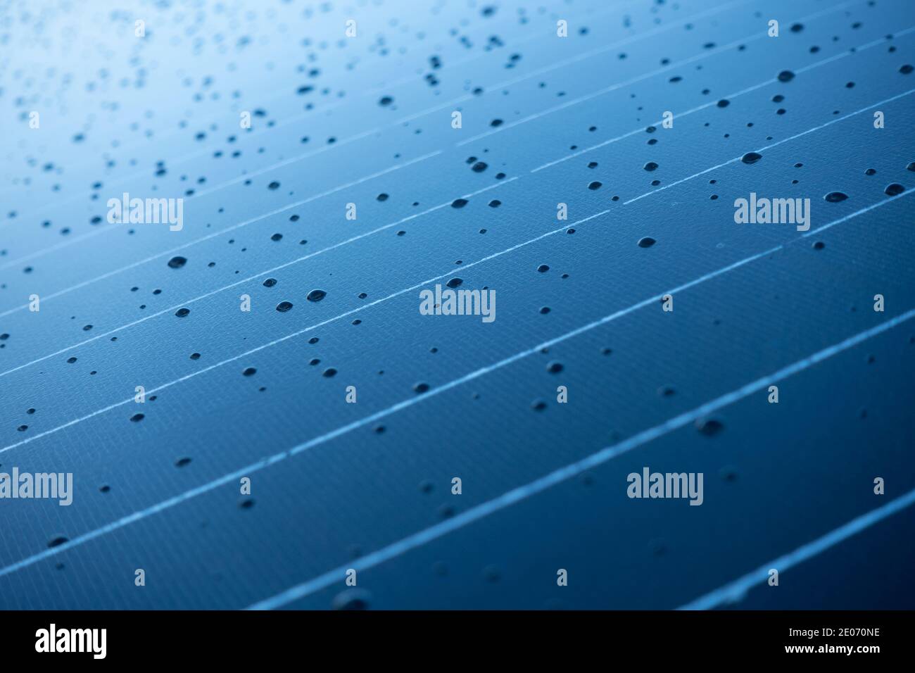 A solar panel with rain drops Stock Photo - Alamy