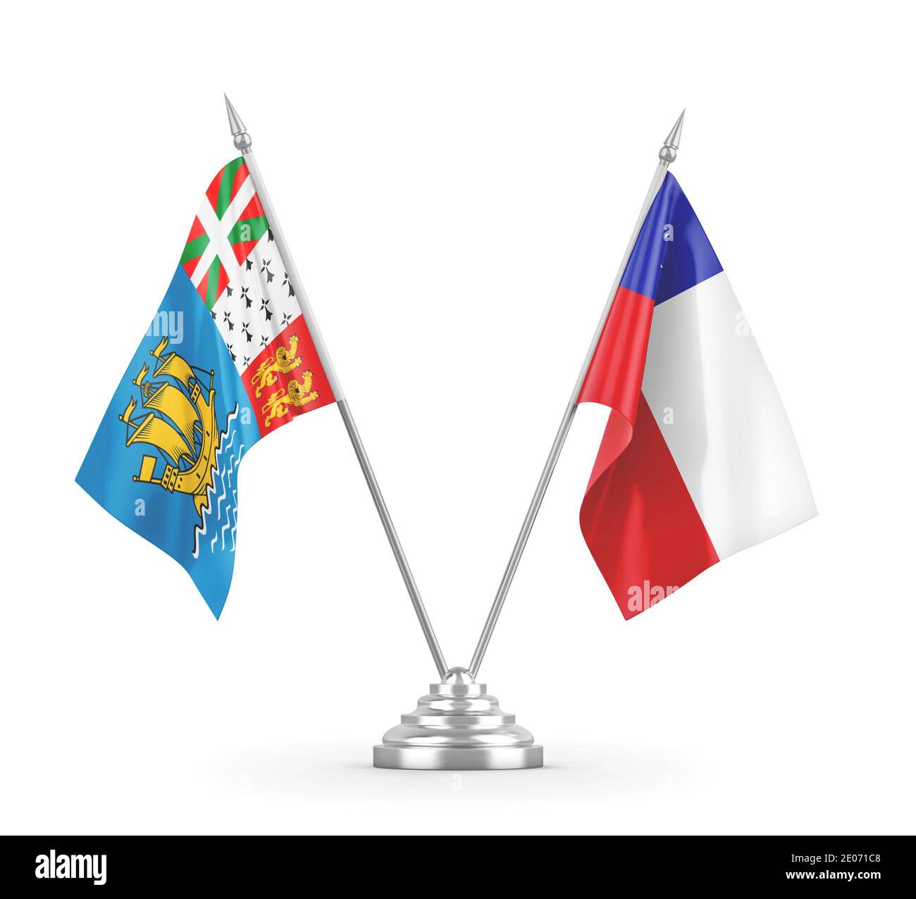 White saint pierre and miquelon flag hi-res stock photography and ...