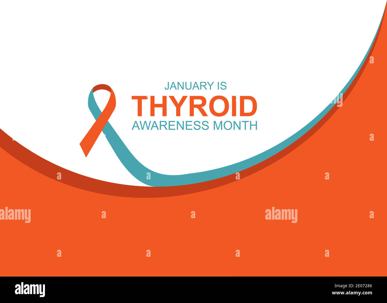 vector illustration January is thyroid awareness month concept design ...