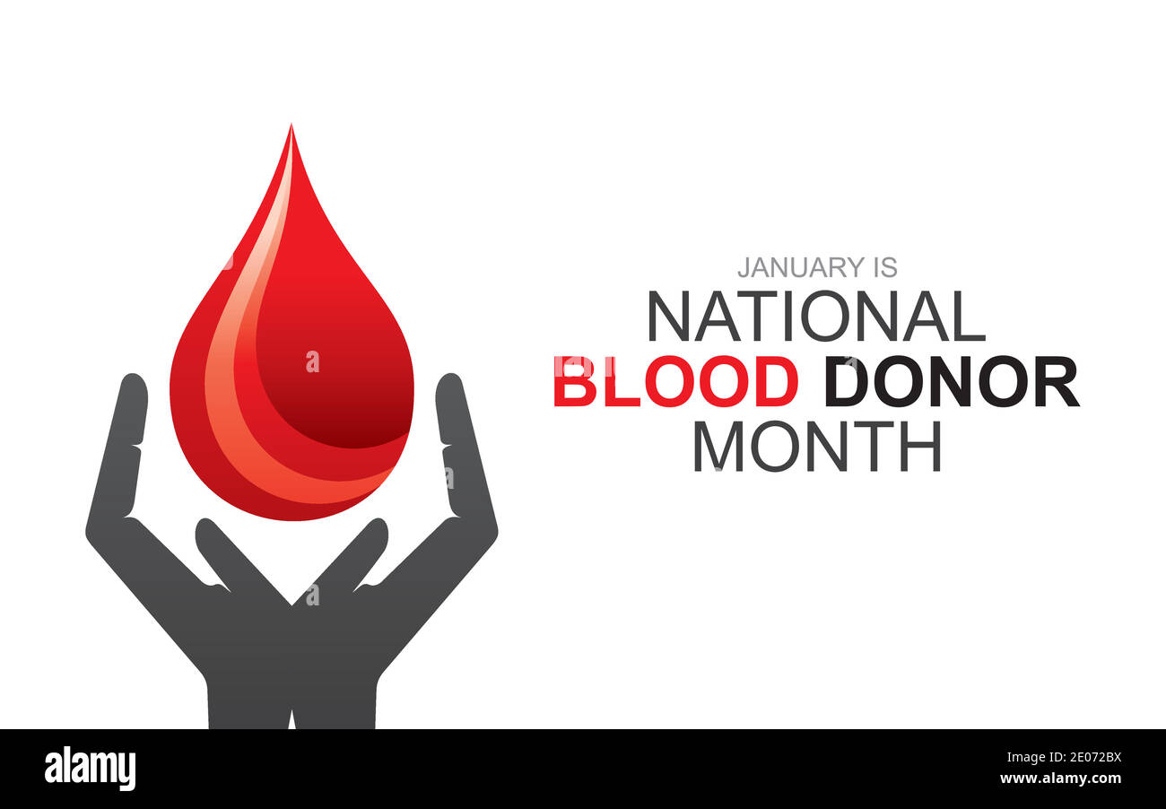 vector illustration of National blood donor month concept poster design ...