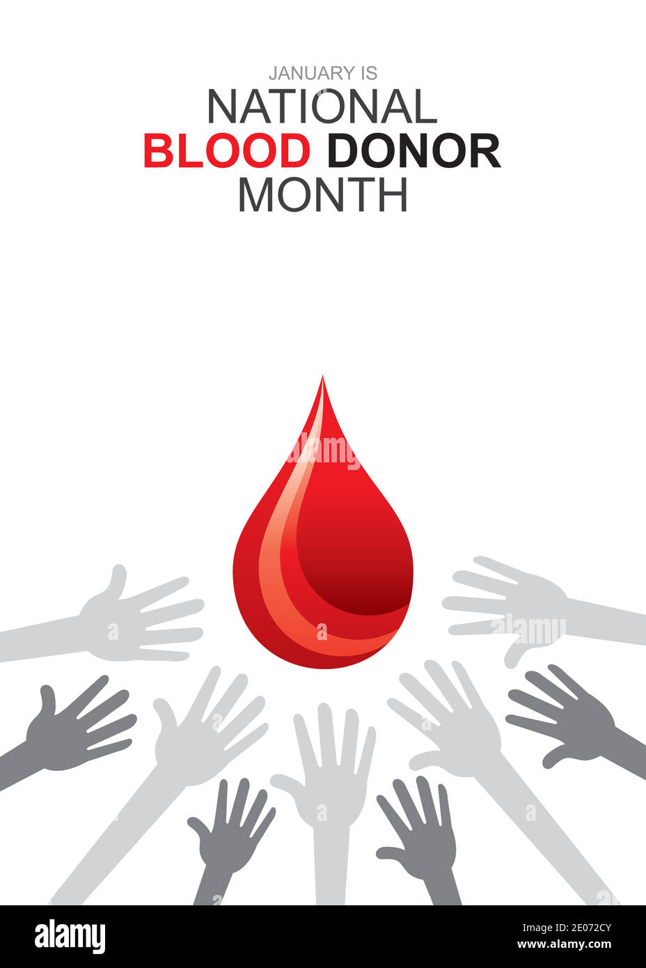 vector illustration of National blood donor month concept poster design ...