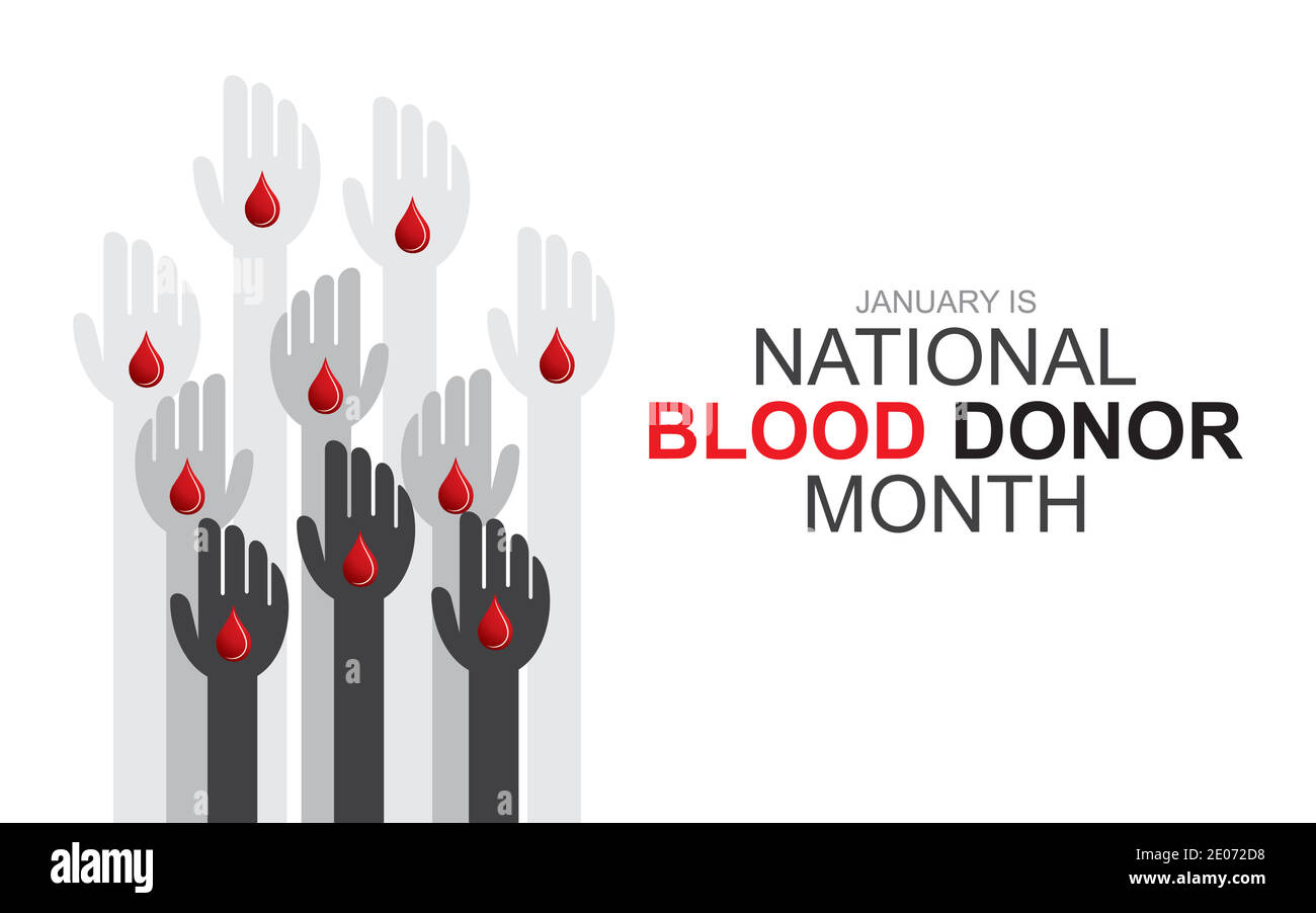 vector illustration of National blood donor month concept poster design ...