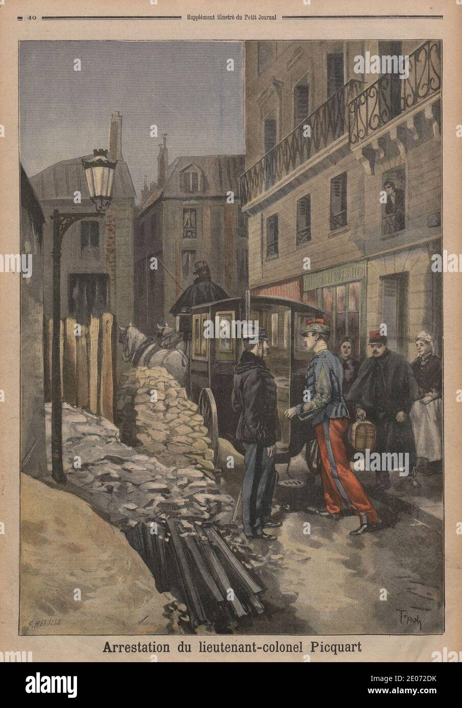 Le Petit Journal - Arrestation du lieutenant-colonel Picquart Stock ...