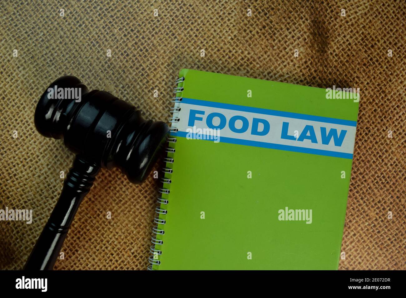 The Book of Food Law on office desk. and gavel Stock Photo - Alamy