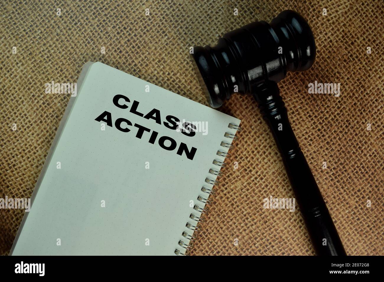 The Book of Class Action on office desk. and gavel Stock Photo - Alamy