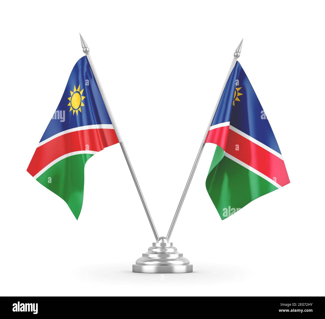 Namibia table flags isolated on white background 3D rendering Stock ...
