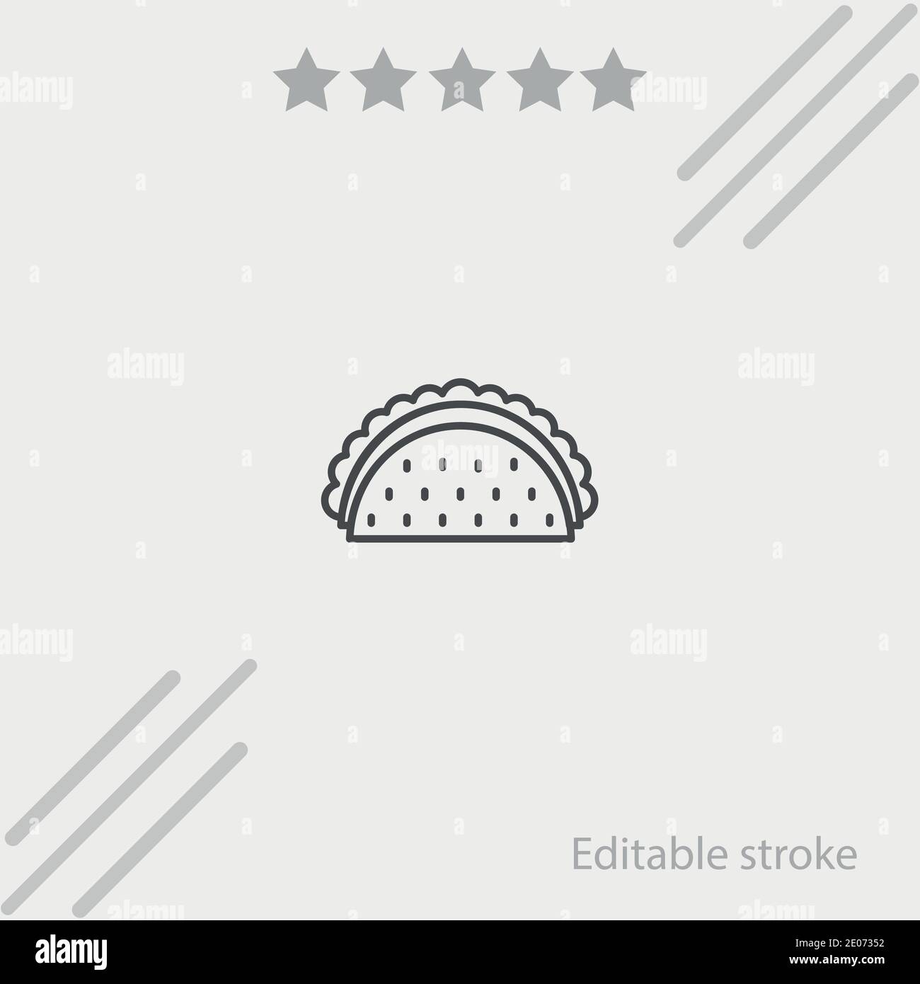 mexican taco vector icon modern simple vector illustration Stock Vector ...