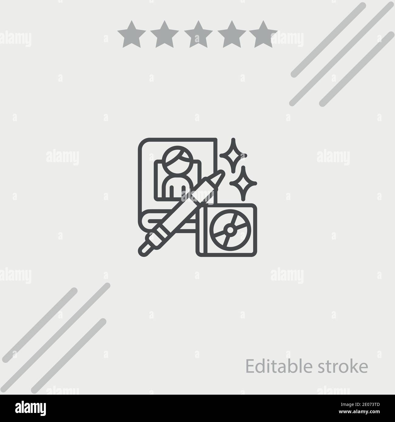 autograph collection vector icon modern simple vector illustration ...