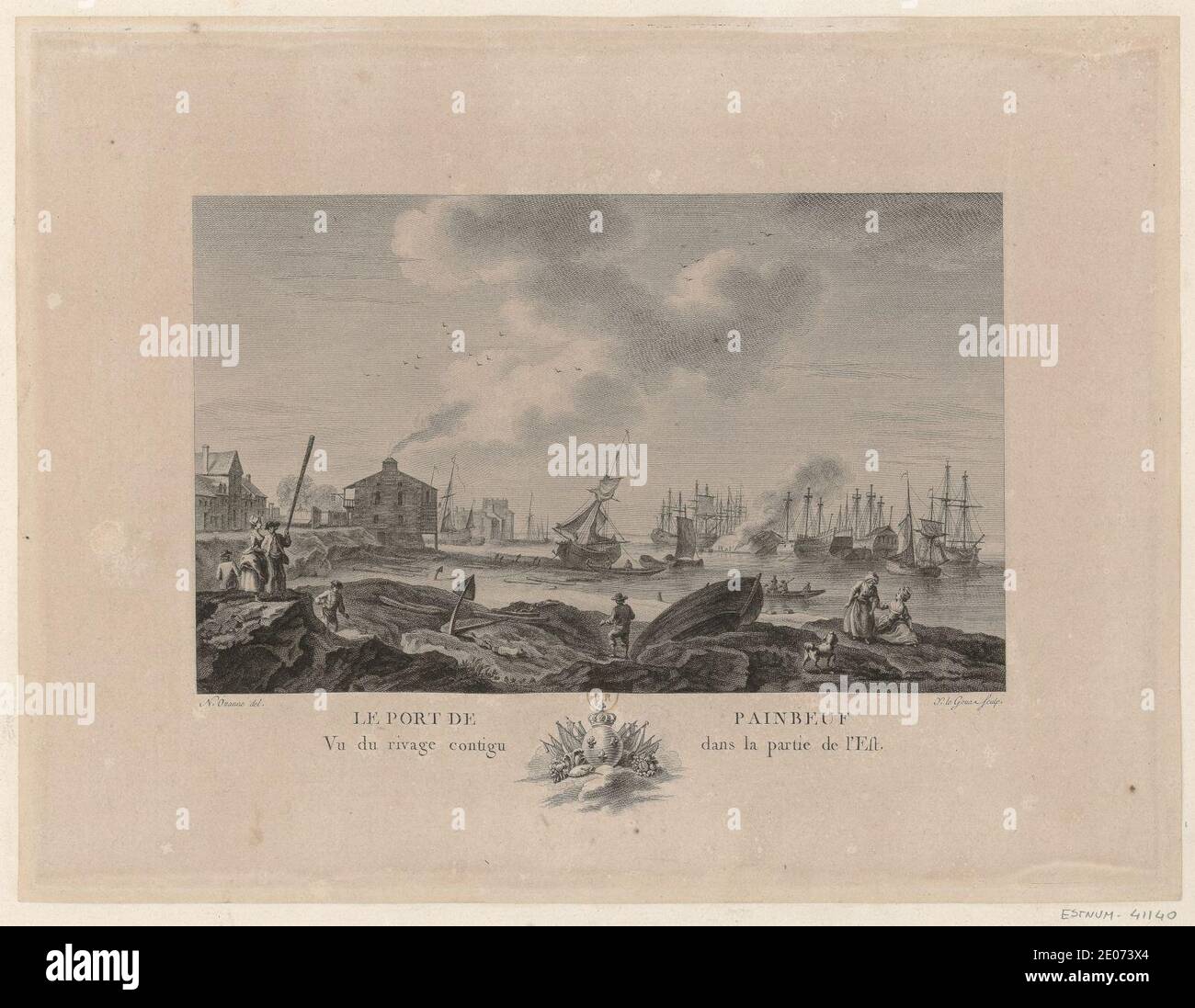 Le port de paimbeuf vu du rivage contigu dans hi-res stock photography ...