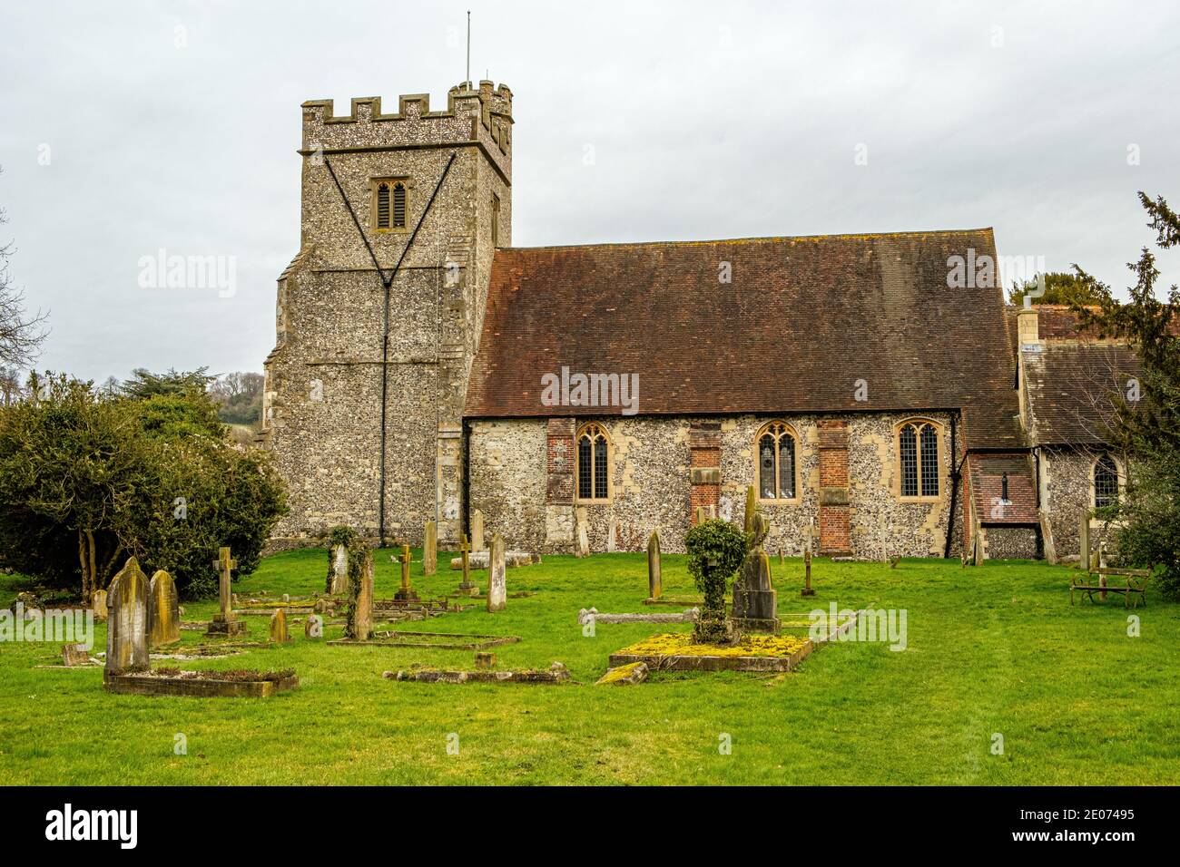 St Peter and St Paul Church, High Street, Farningham, Kent Stock Photo ...