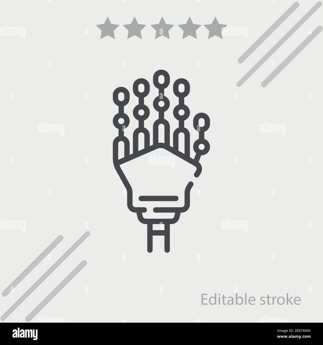 mechanical arm vector icon modern simple vector illustration Stock ...