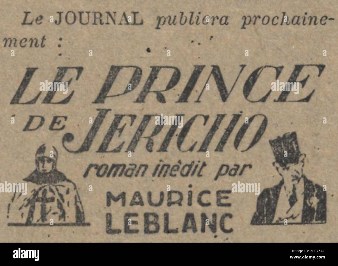 Le Prince de Jéricho (Annonce 19290717 Stock Photo - Alamy