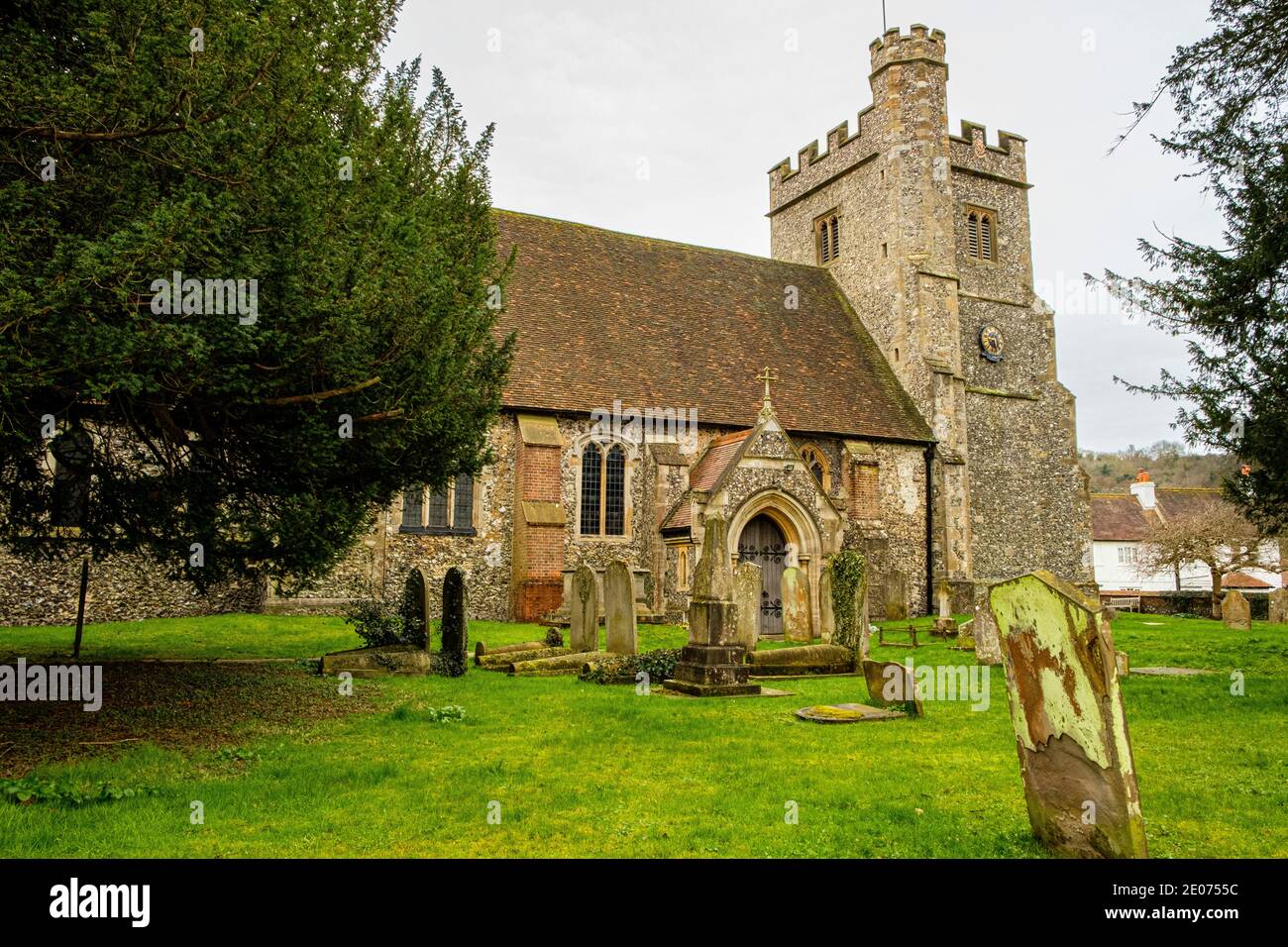 St Peter and St Paul Church, High Street, Farningham, Kent Stock Photo ...
