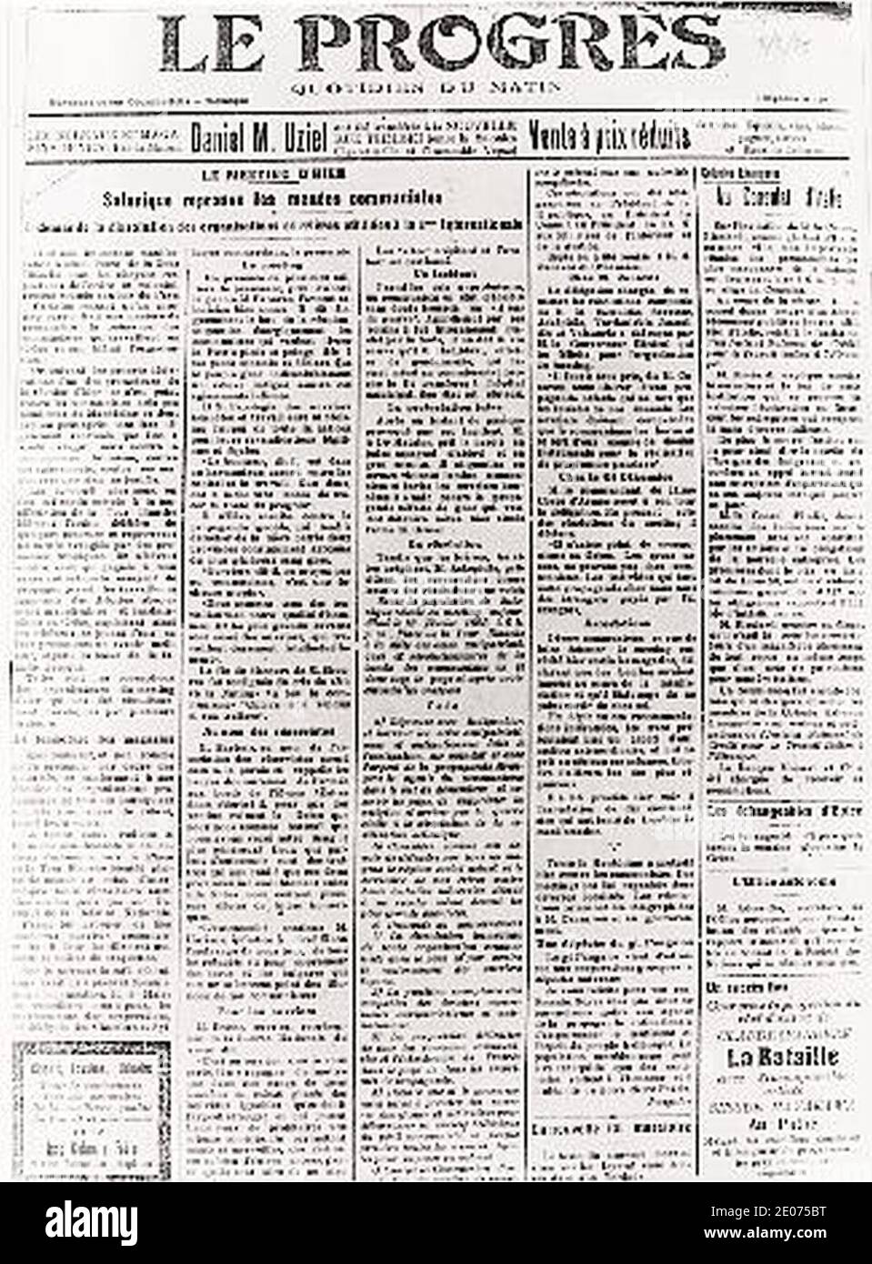 Le progres hi-res stock photography and images - Alamy