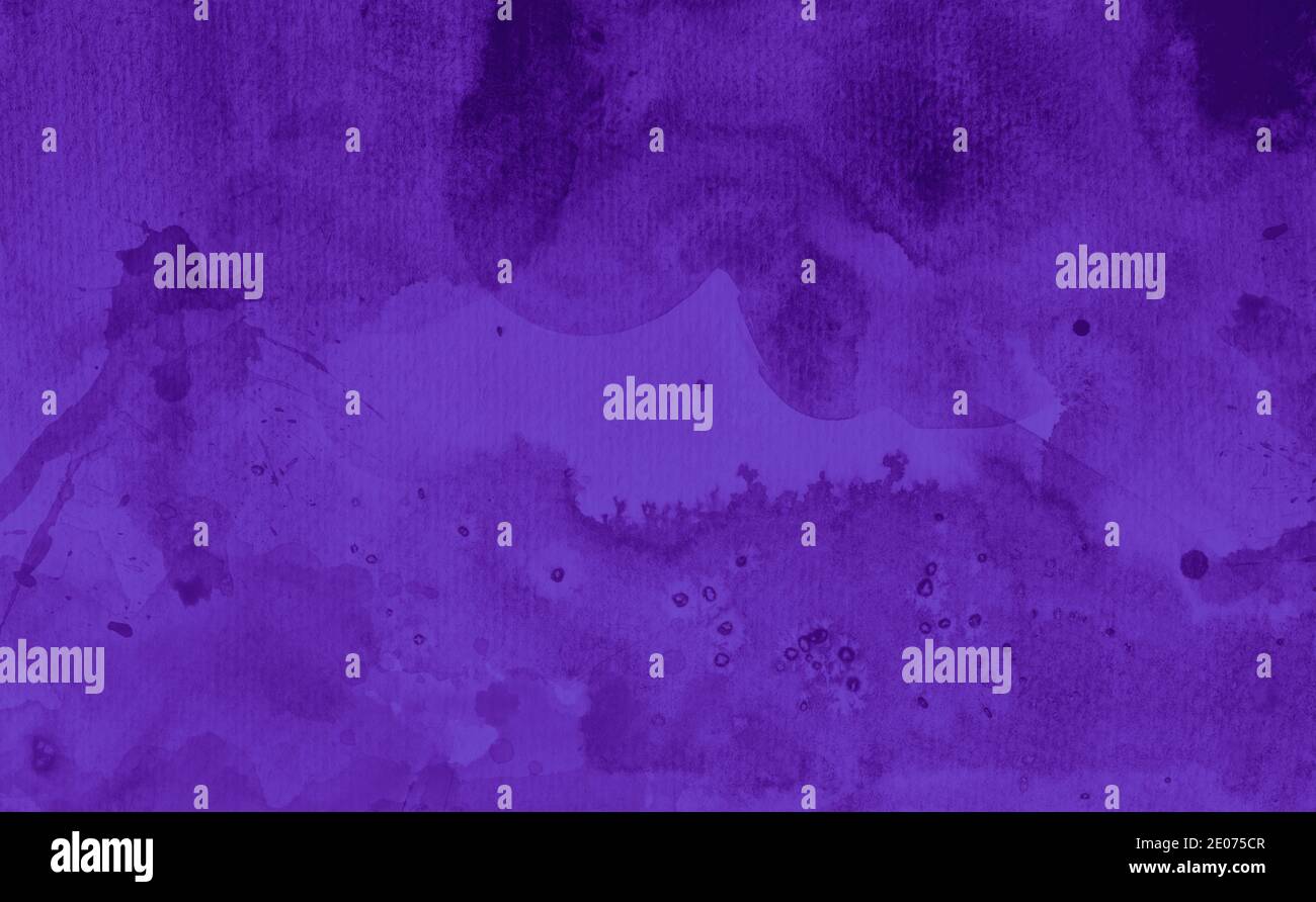 Dark purple watercolor background texture, old distressed fringe bleed ...