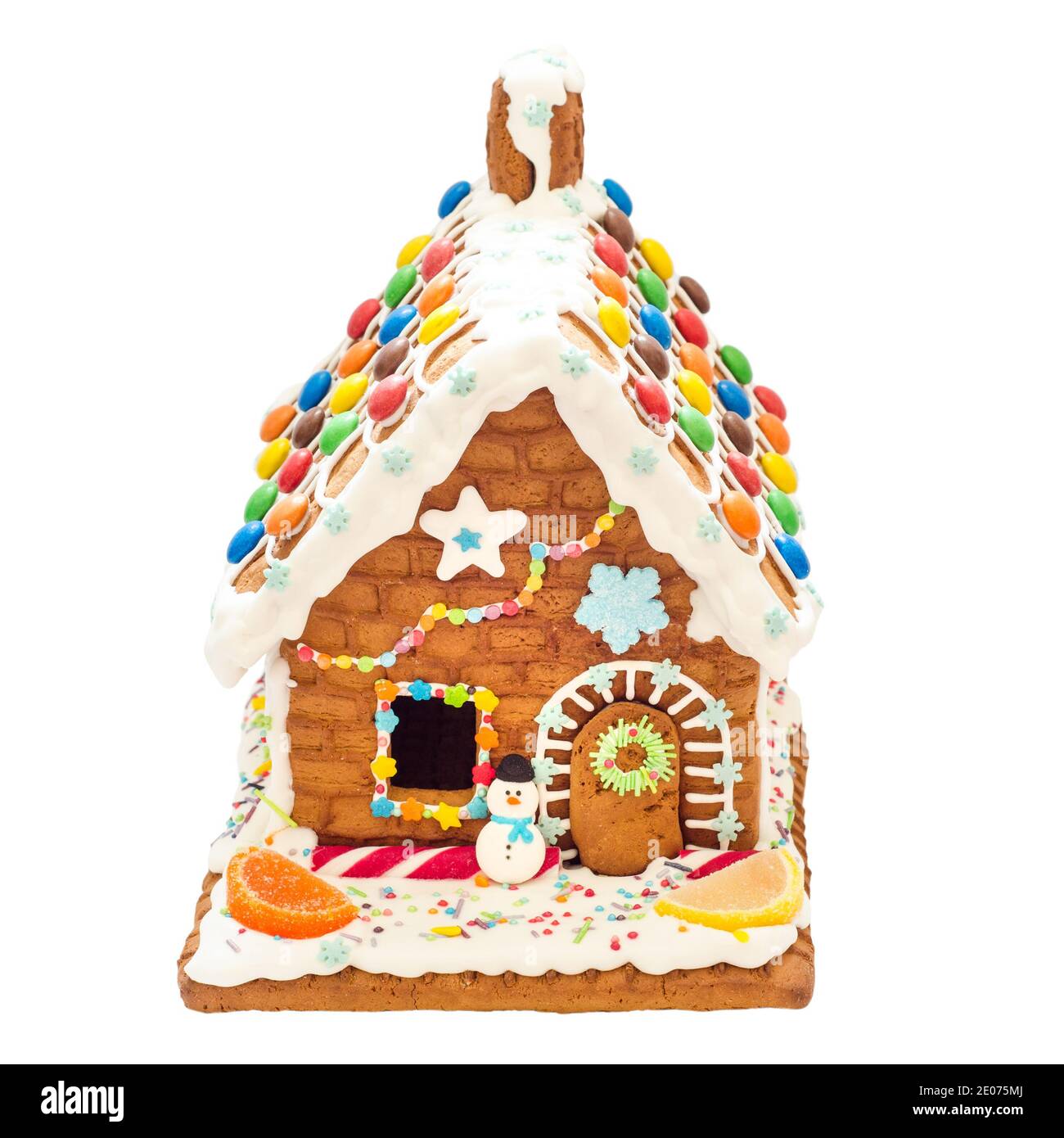 gingerbread house isolated on a white background Stock Photo - Alamy