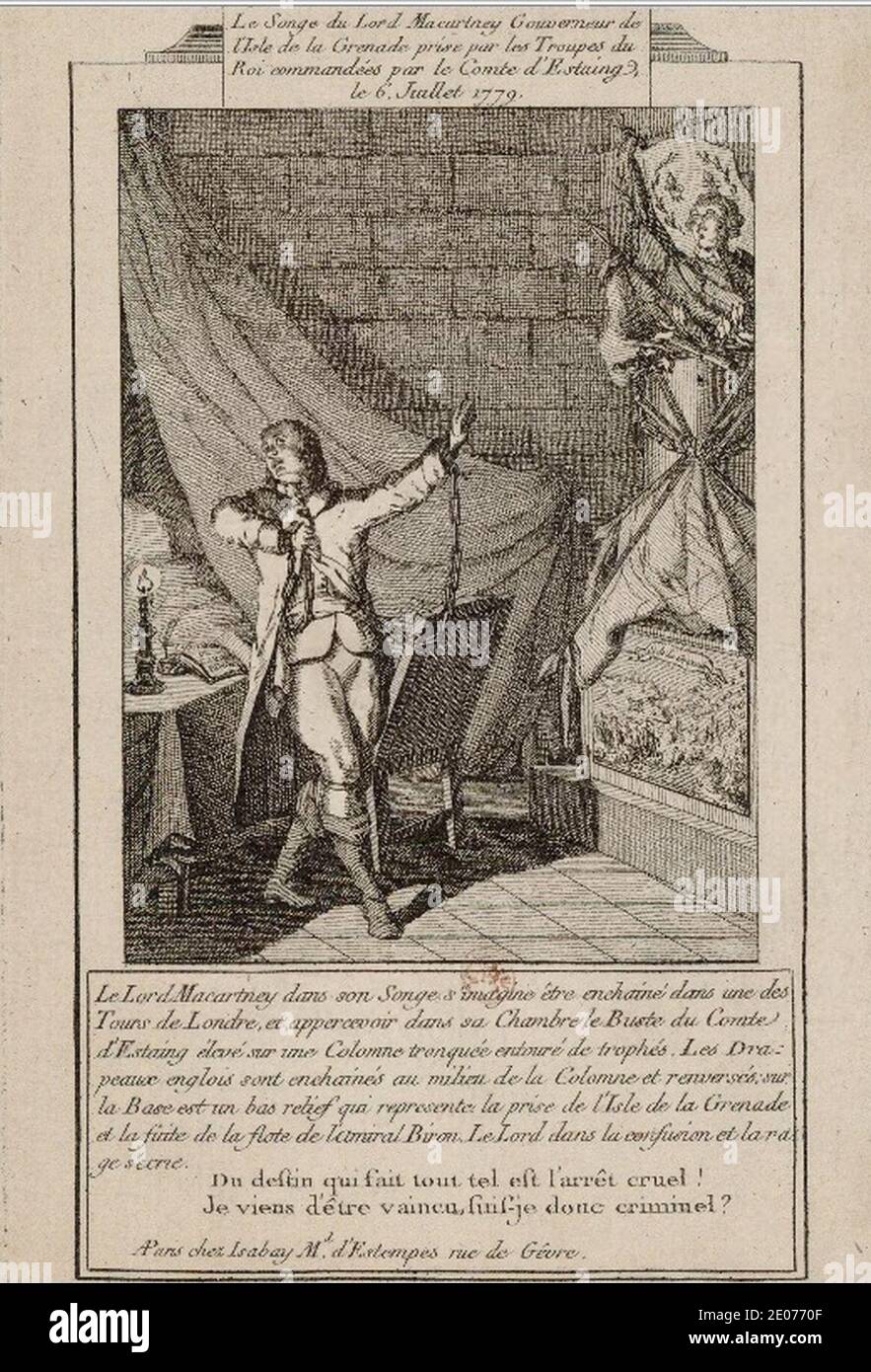 Le songe du lord Macartney gouverneur de l ile de la Grenade prise par ...
