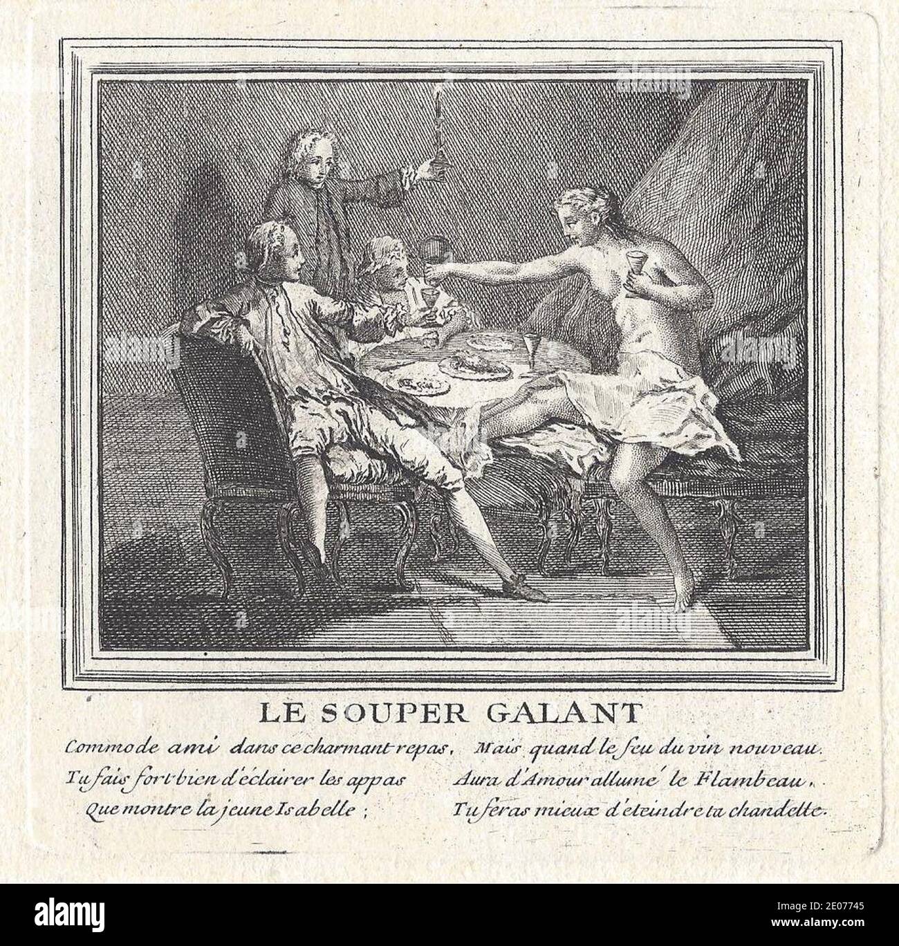 Le souper galant Stock Photo - Alamy