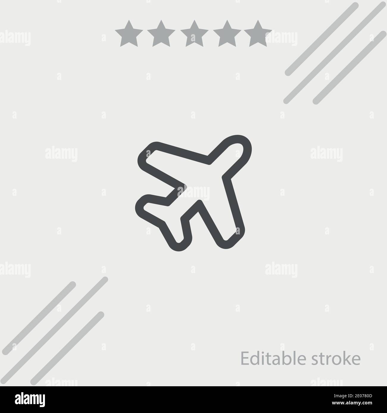 airplane outline vector icon modern simple vector illustration Stock ...