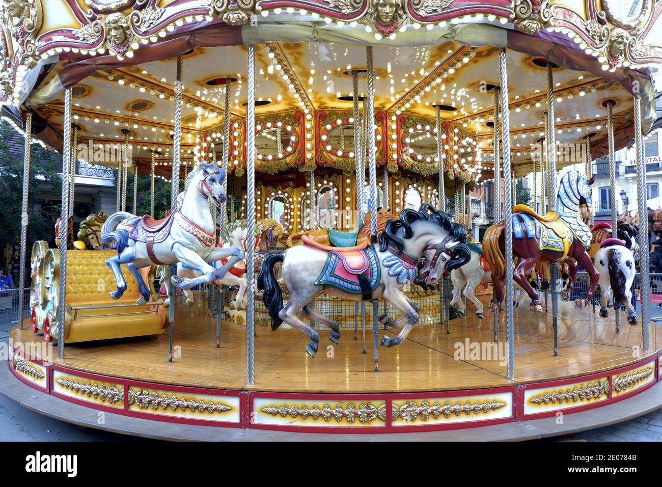 Carousel for kids' delight Stock Photo - Alamy