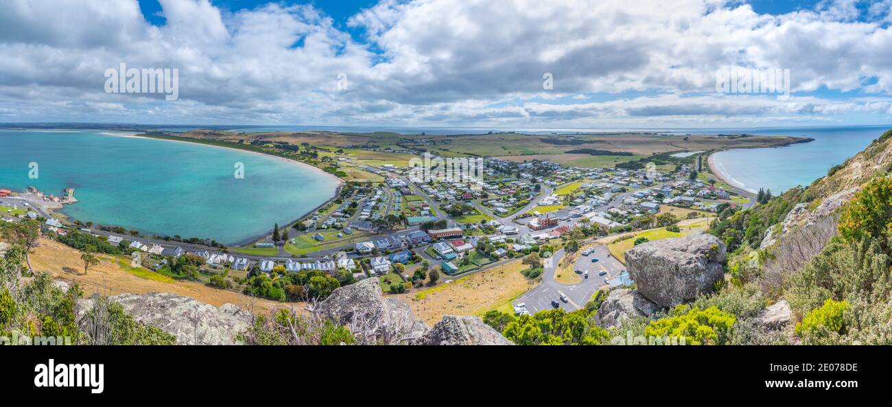 Aerial view of cityscape of Stanley, Australia Stock Photo - Alamy