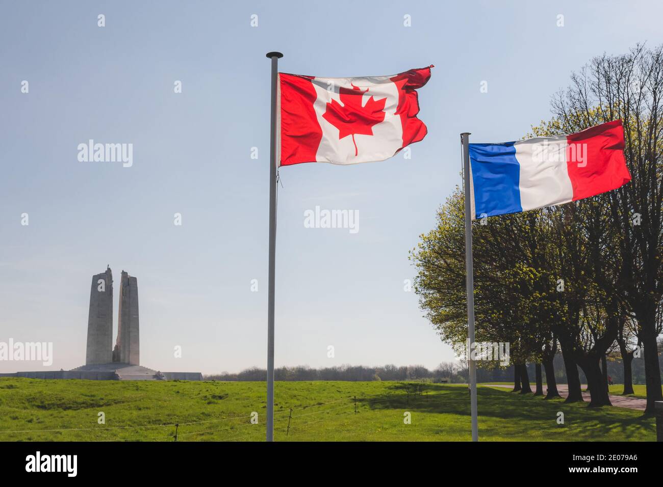 The Canadian National Vimy Memorial dedicated to the memory of the ...