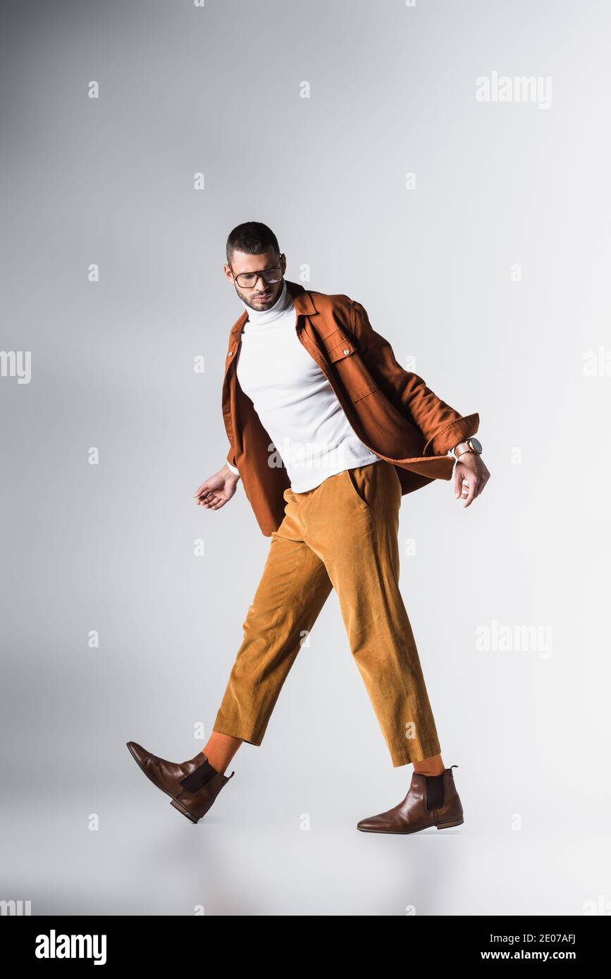 Bearded man walking in hi-res stock photography and images - Alamy