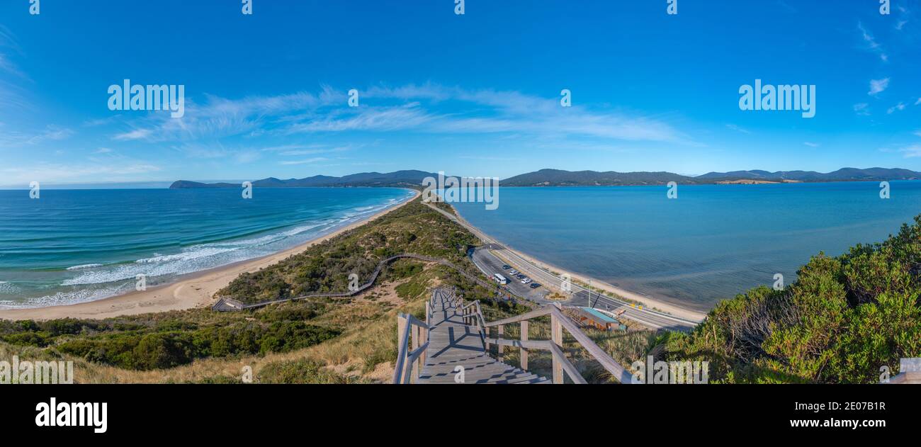 View of the Neck of Bruny island in Tasmania, Australia Stock Photo - Alamy