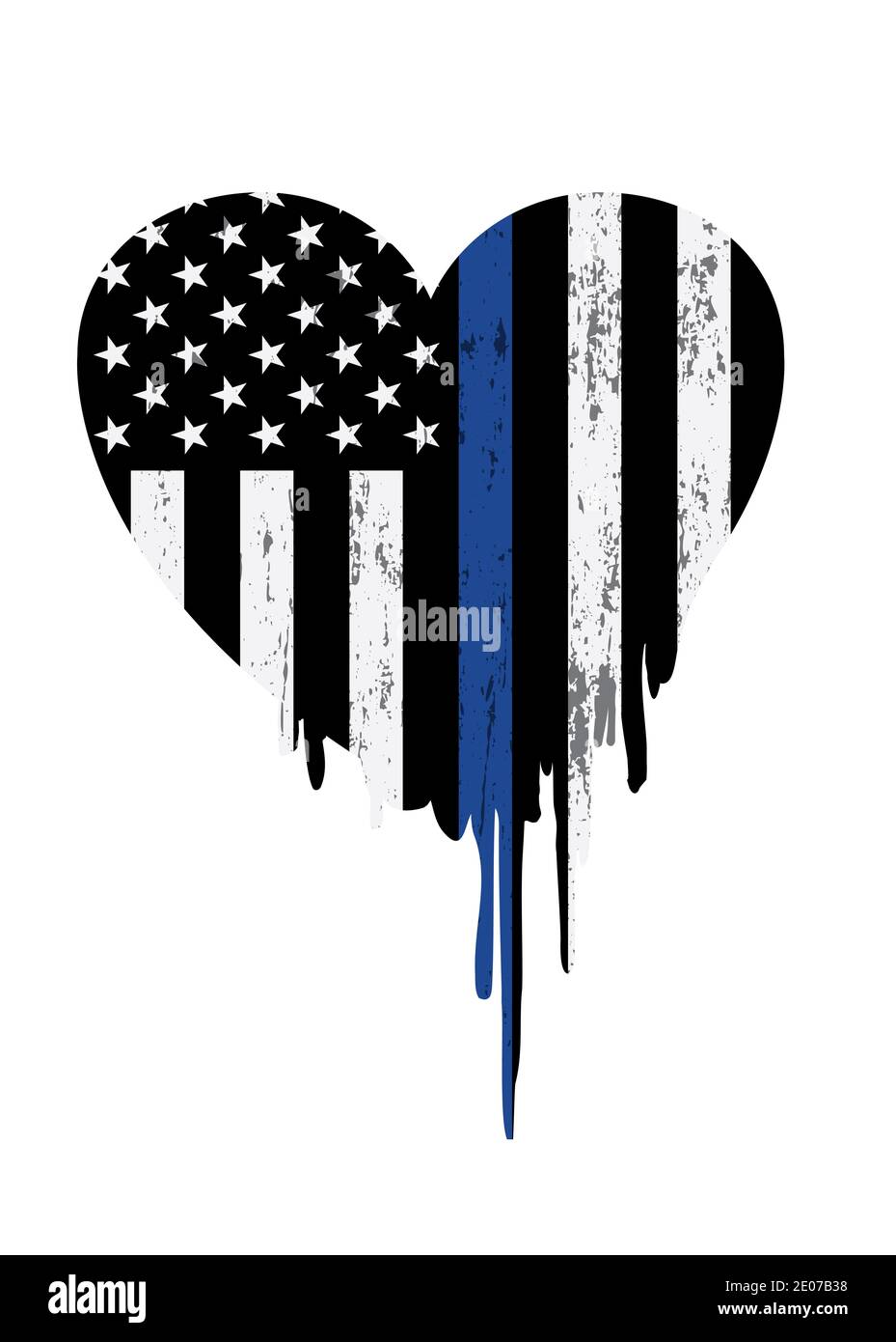 Isolated police support flag hi-res stock photography and images - Alamy