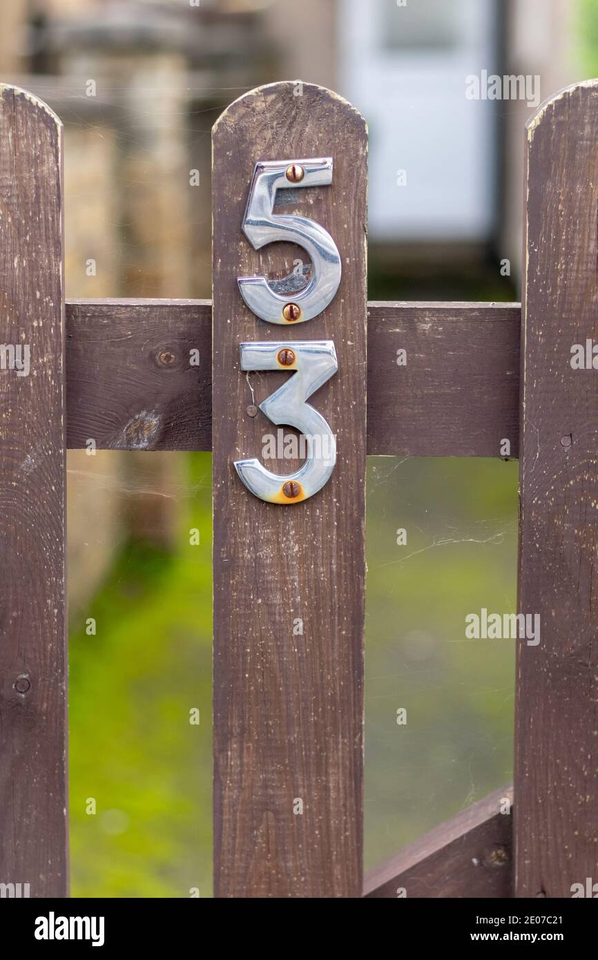 House number 53 sign hi-res stock photography and images - Alamy