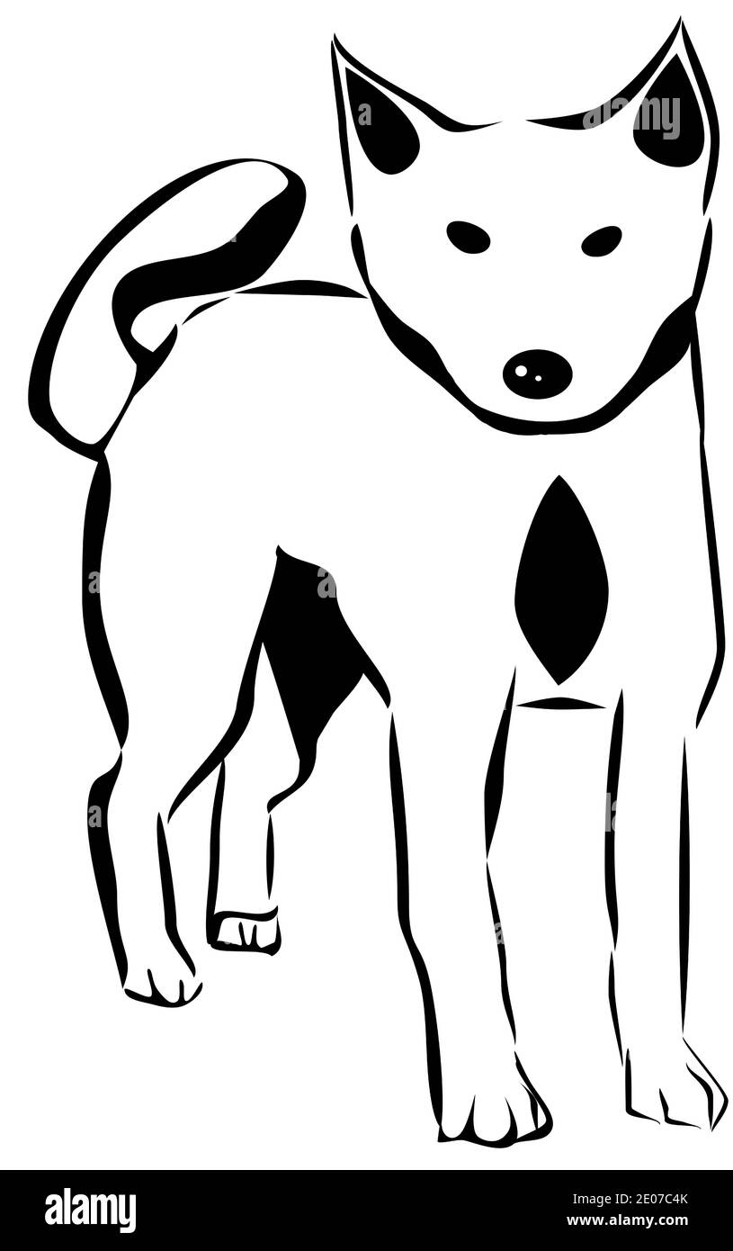 Dog vector art illustration Stock Vector Image & Art - Alamy