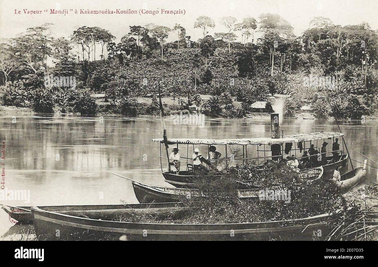 Le vapeur Mandji à Karamouéka-Kouilon (Congo Français Stock Photo - Alamy