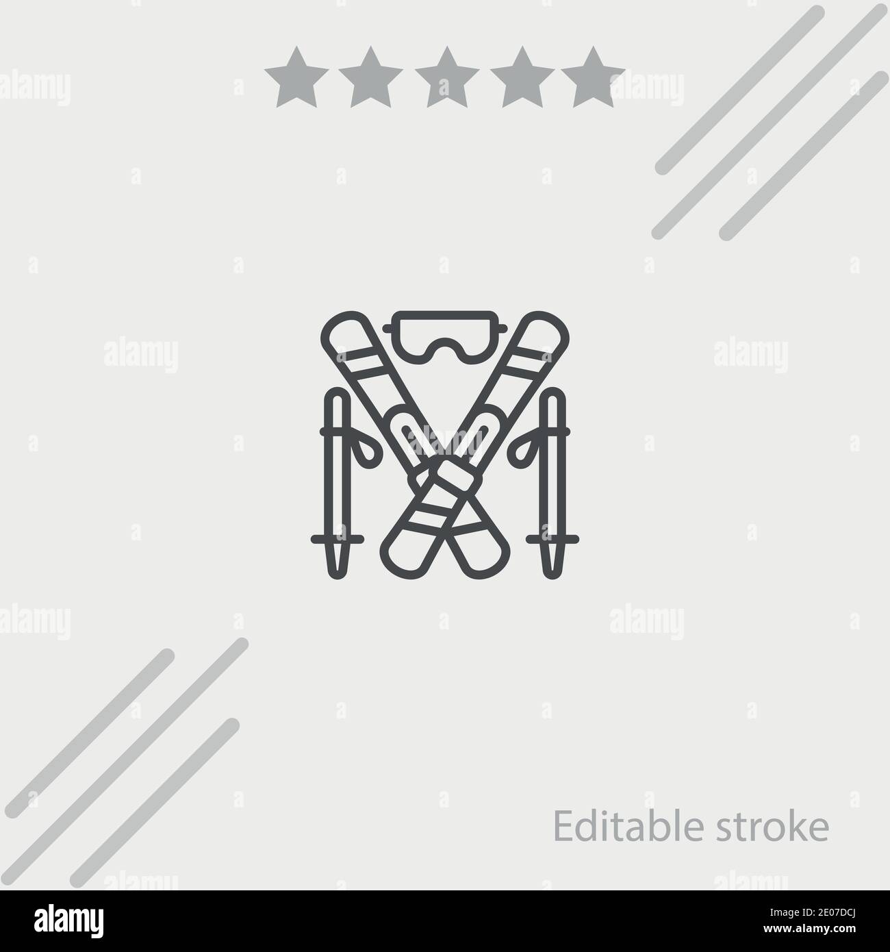 skiing vector icon modern simple vector illustration Stock Vector Image ...