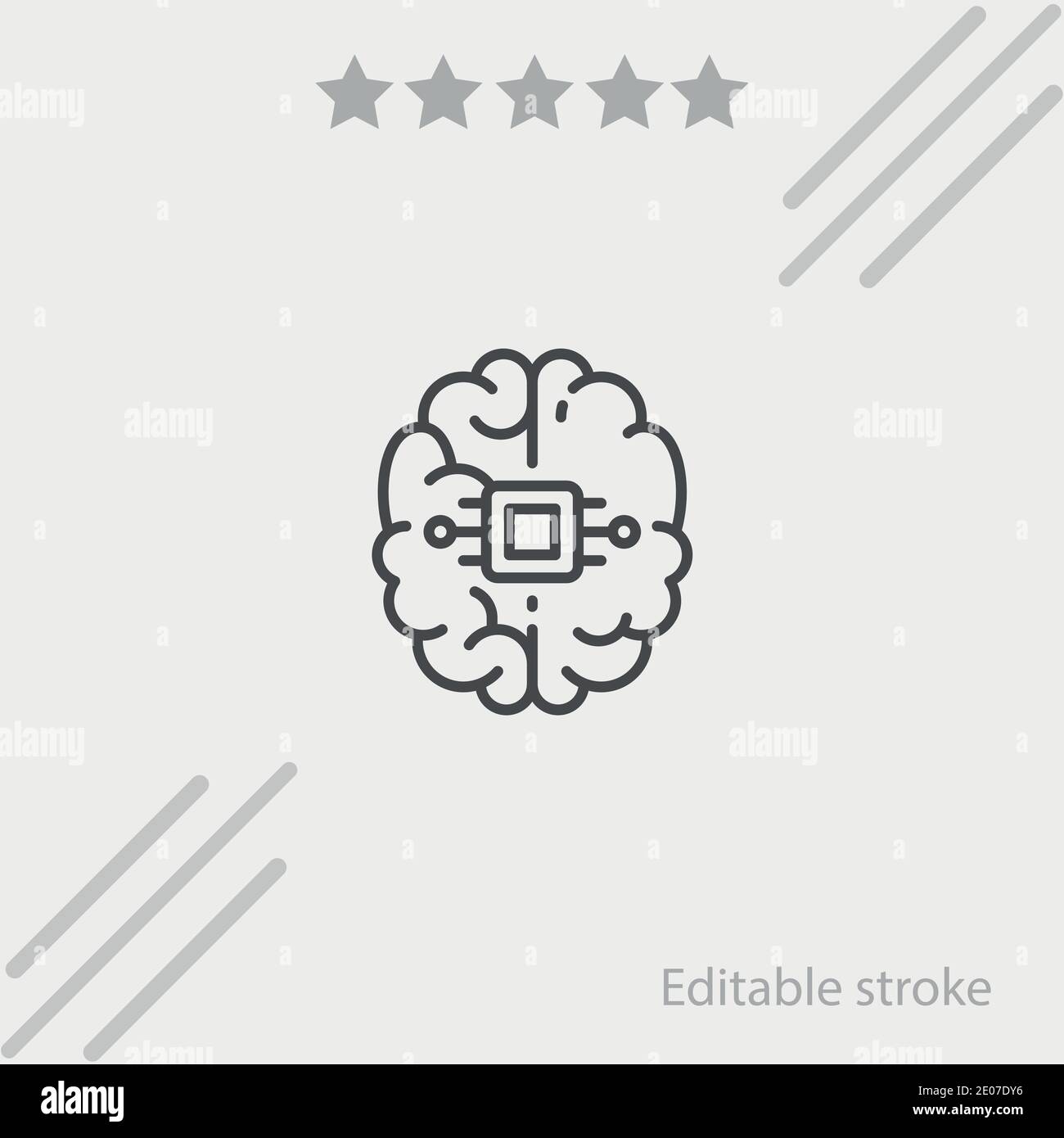 brain vector icon modern simple vector illustration Stock Vector Image ...