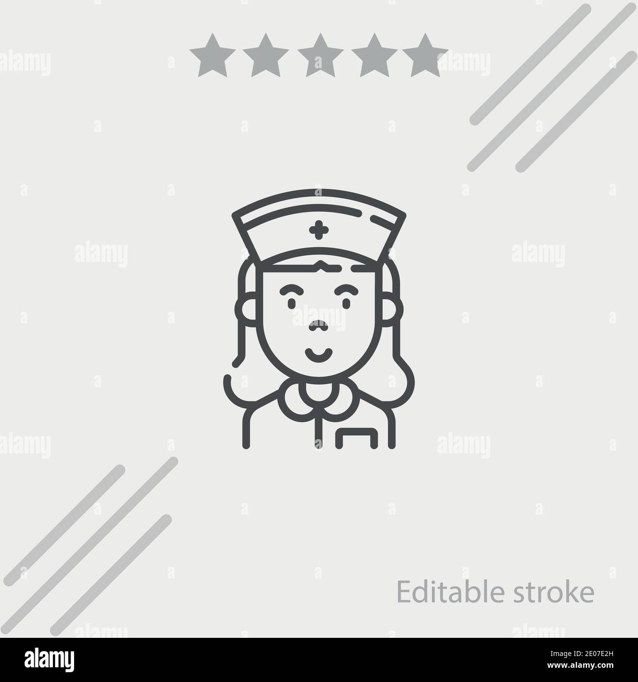 nurse vector icon modern simple vector illustration Stock Vector Image ...