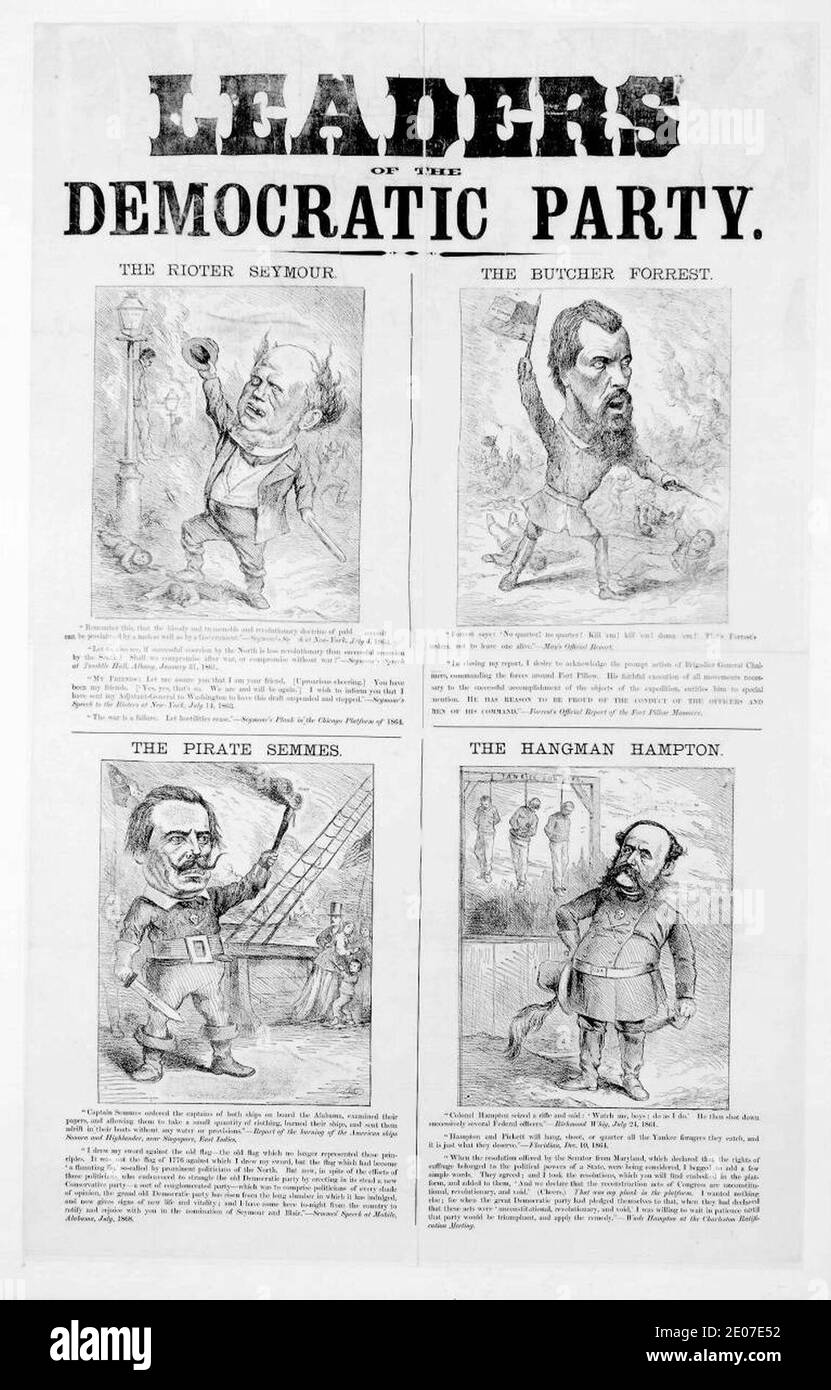 Leaders of the Democratic Party (1868), by Thomas Nast Stock Photo - Alamy