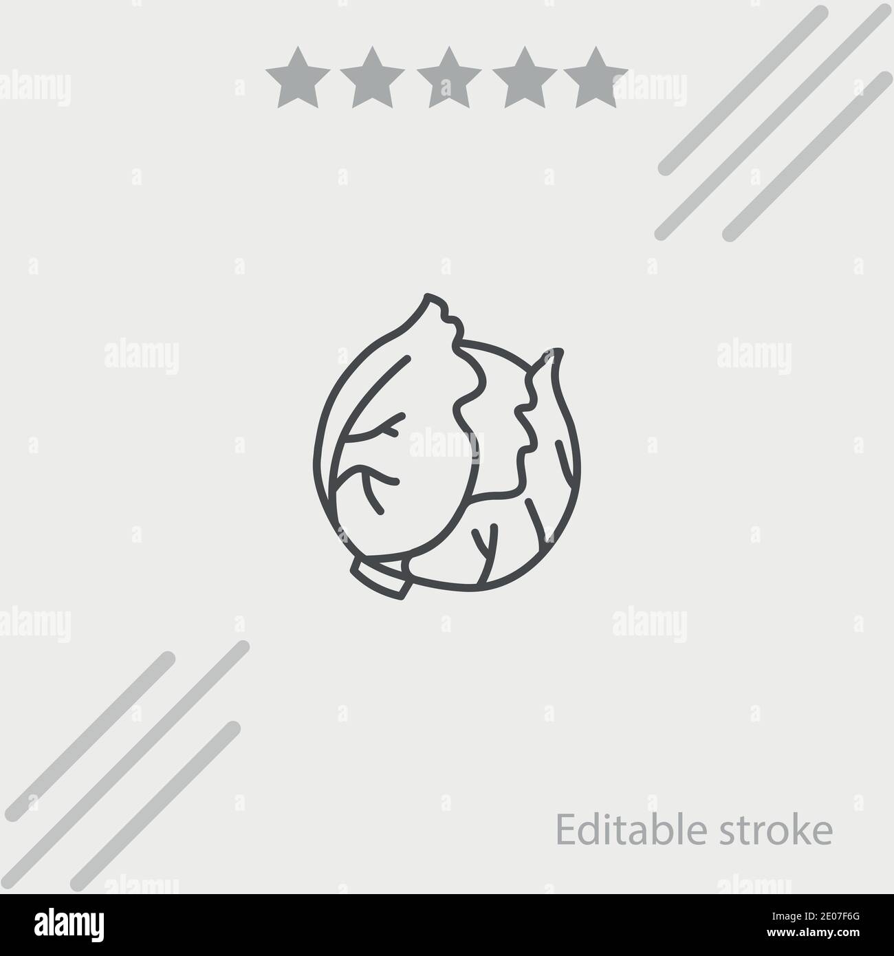 cabbage vector icon modern simple vector illustration Stock Vector ...