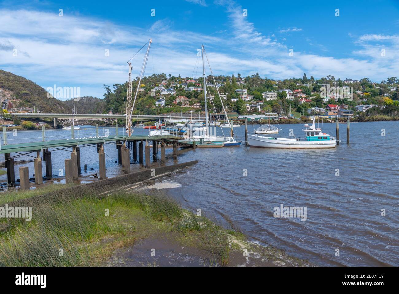 Port at Tamar river in Launceston, Australia Stock Photo - Alamy
