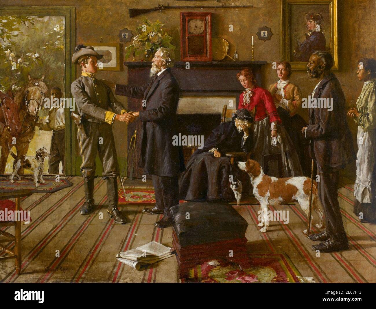 Leaving Home by William Gilbert Gaul Stock Photo - Alamy