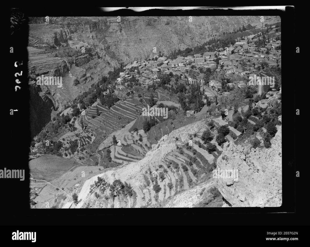 Lebanon. Ehden to cedars. Village of Bsherreh. A close view showing ...