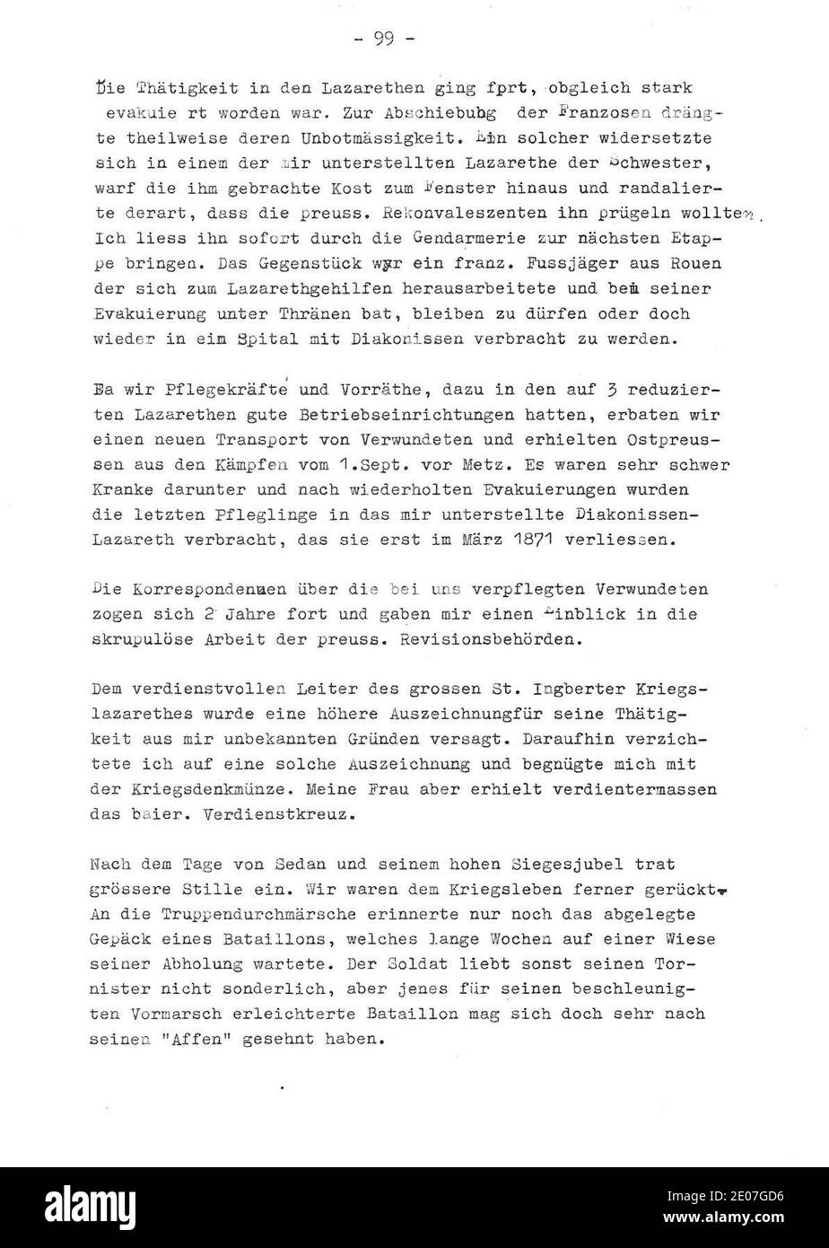 Lebenserinnerungen (Krieger) 099 Stock Photo - Alamy