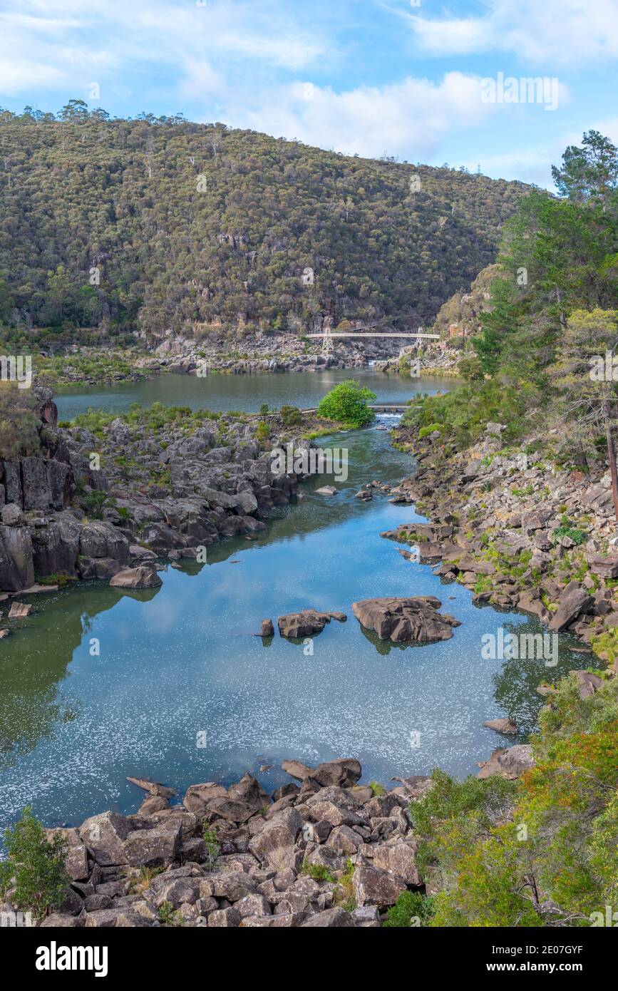 First Basin at Cataract Gorge Reserve at Launceston in Tasmania ...