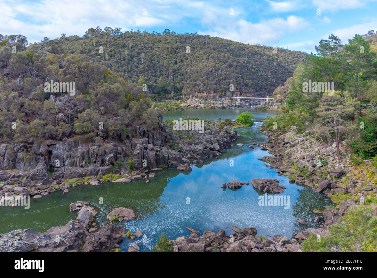 First Basin at Cataract Gorge Reserve at Launceston in Tasmania ...