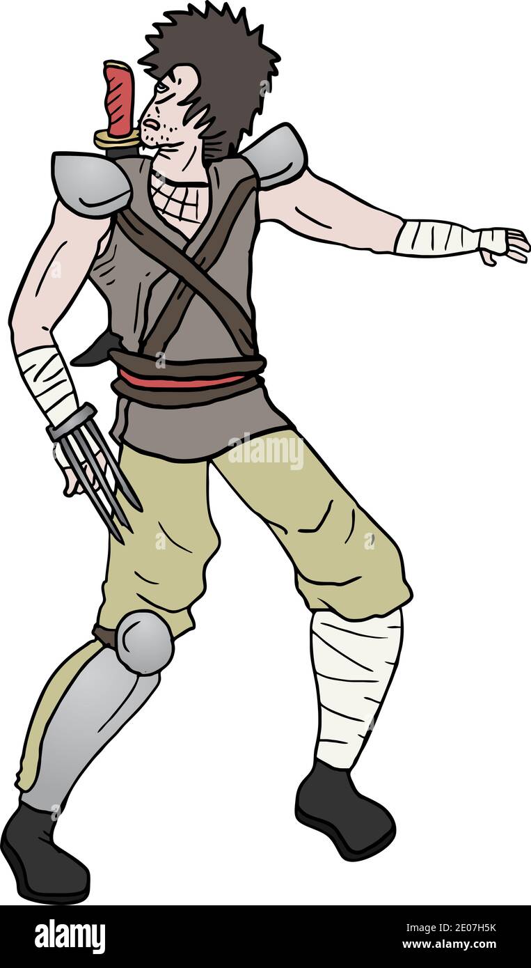 Man warrior draw Stock Vector Image & Art - Alamy