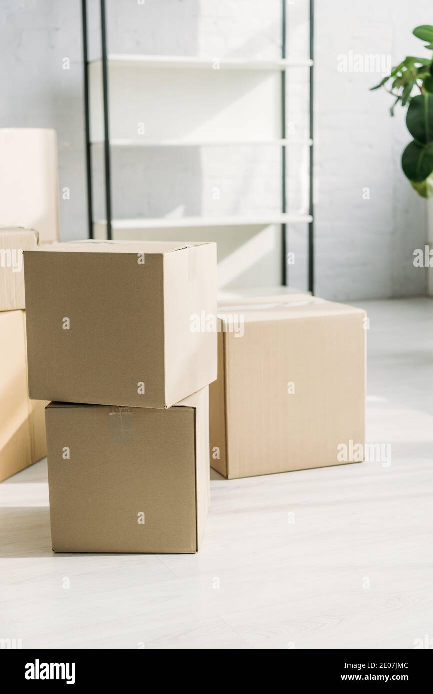 Blurred carton boxes hi-res stock photography and images - Alamy