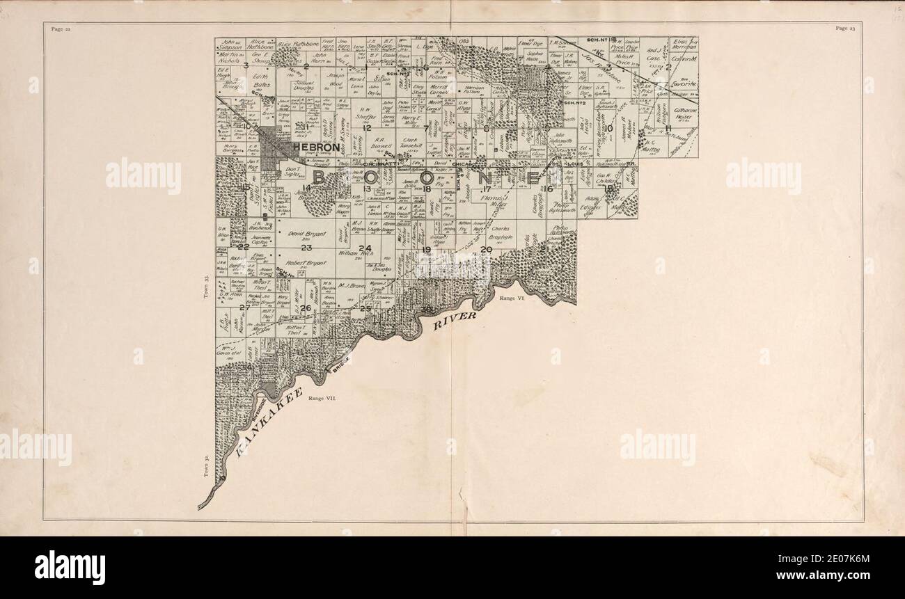 Lee and Lee's atlas of Porter County, Indiana - illustrated Stock Photo ...