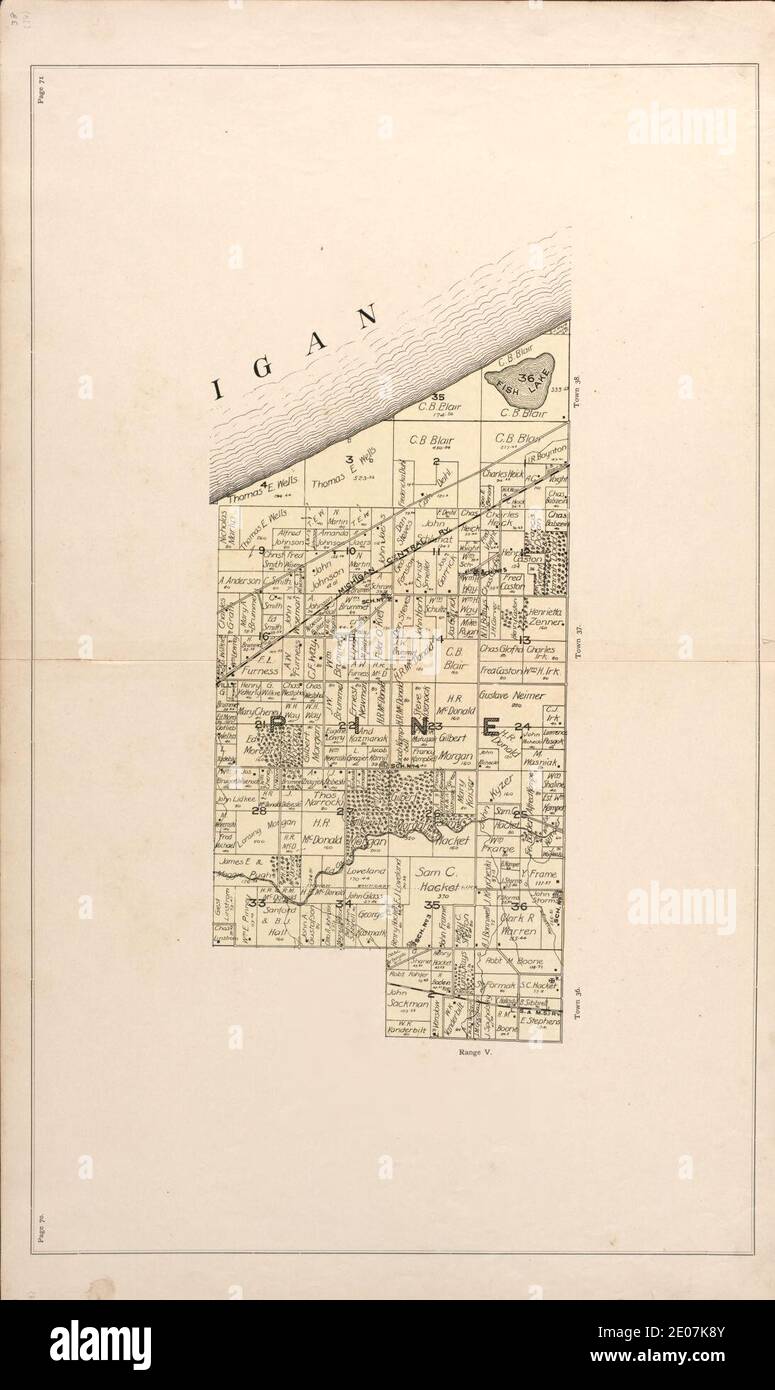 Lee and Lee's atlas of Porter County, Indiana - illustrated Stock Photo ...