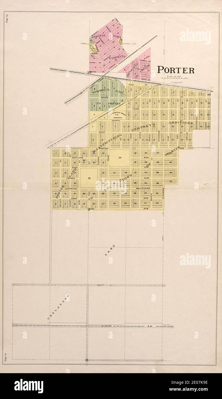 Lee and Lee's atlas of Porter County, Indiana - illustrated Stock Photo ...