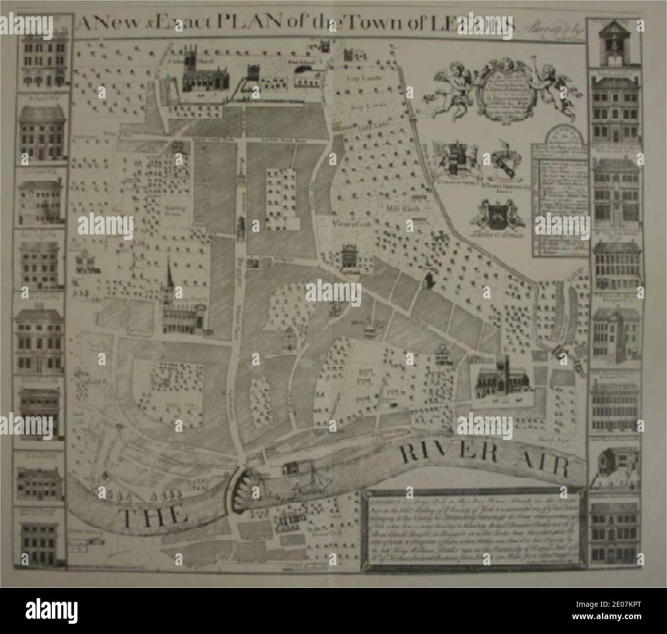 Leeds Map 1725 Stock Photo - Alamy