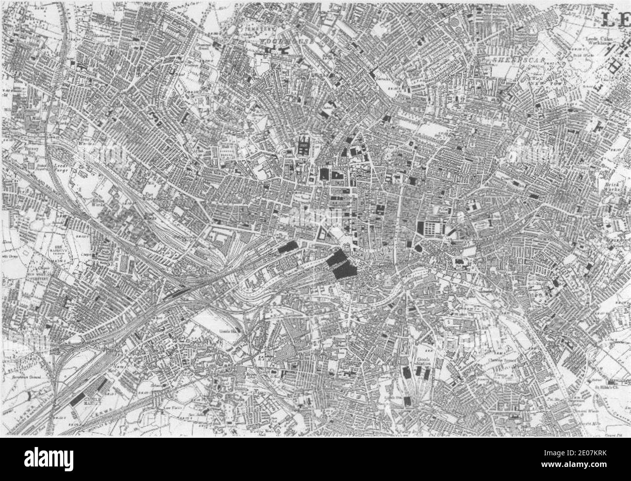 Leeds map 1900 Stock Photo - Alamy